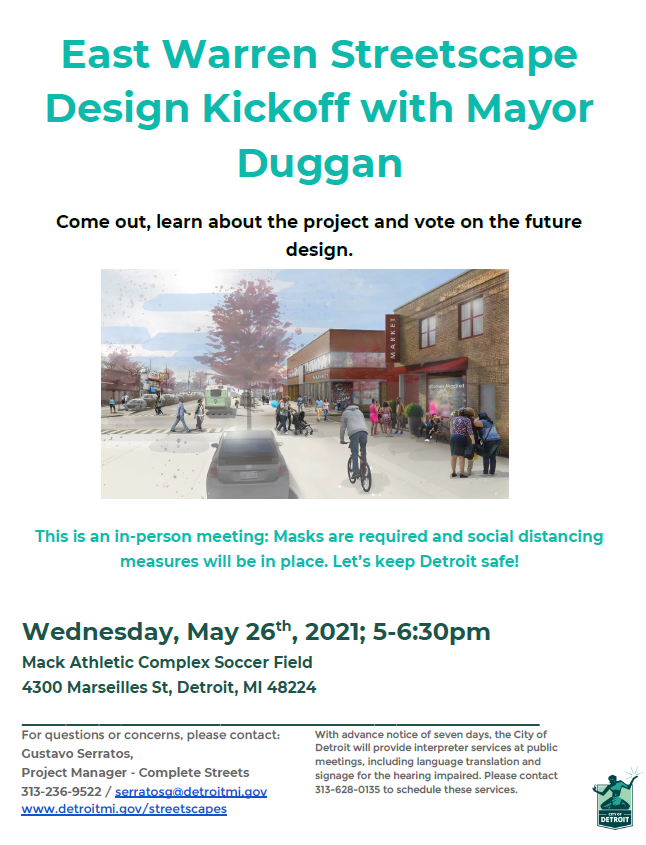 East Warren Streetscape Project City Of Detroit